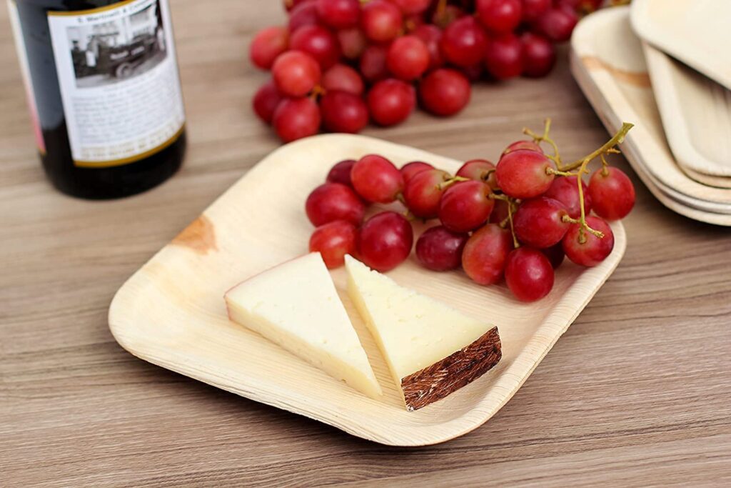 RudraEco Export Quality Areca Palm Leaf Square Shallow Plates ...